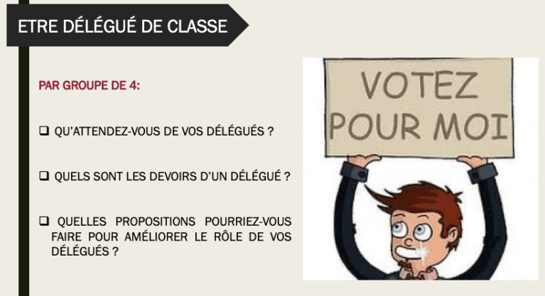 L’élection des délégués – VIE DE CLASSE